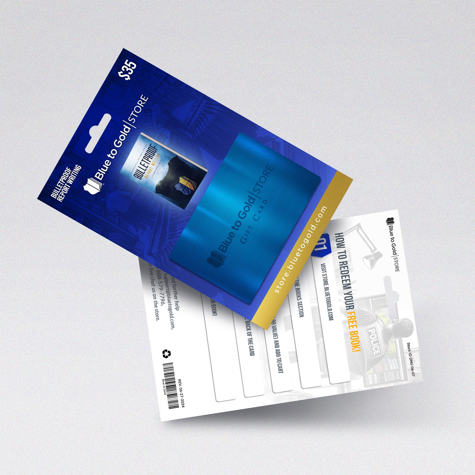 Bulletproof Report Writing Physical Gift Card – Blue to Gold Store