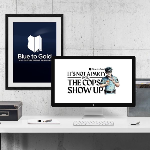 It's Not A Party Until The Cops Show Up Desktop Wallpaper - Blue To ...